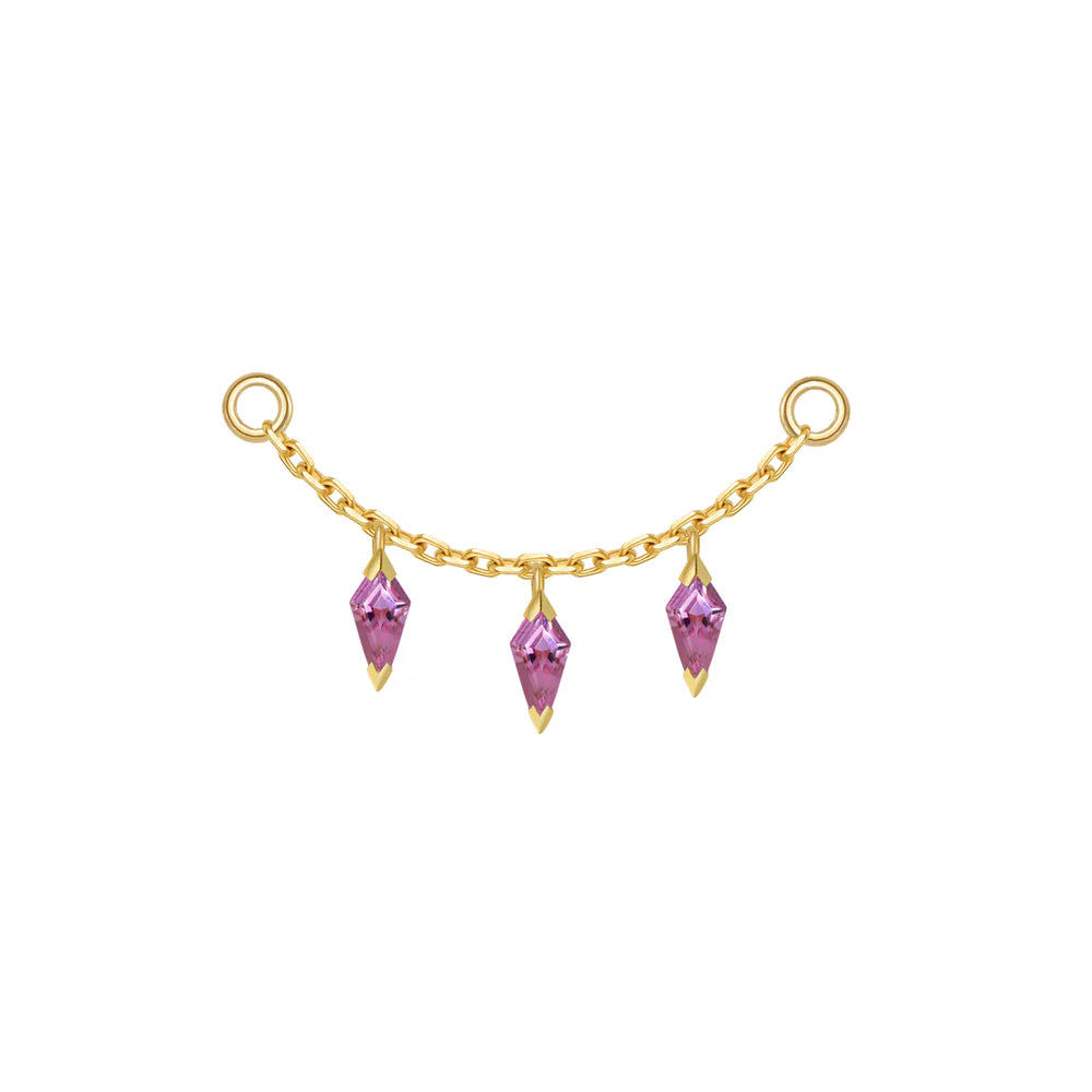 Modern Mood Chain with 3 Dripping Kite Gemstones – MANTRAFINEJEWELLERY.COM