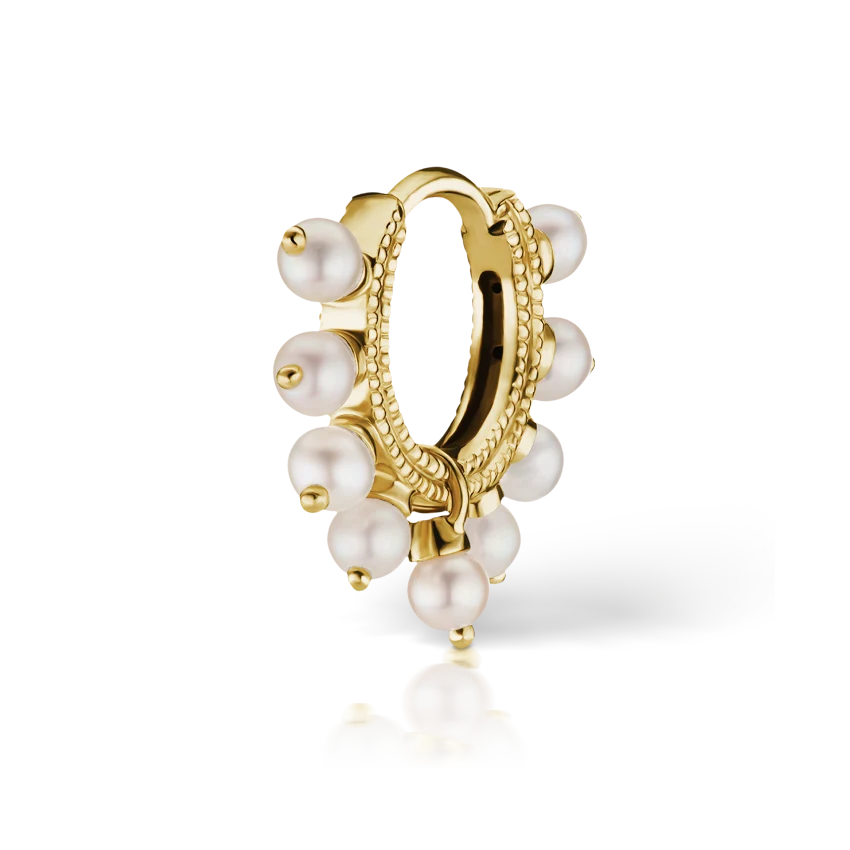 Maria Tash Pearl Coronet Hoop Earring – MANTRAFINEJEWELLERY.COM